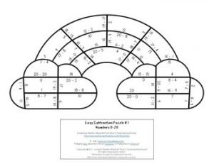 SUBTRACTION Rainbow Math Facts | Great for a Spring Bulletin Board ...