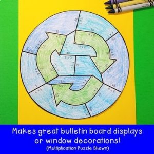 SUBTRACTION Recycling Puzzles: Earth Day Math Activity Distance ...