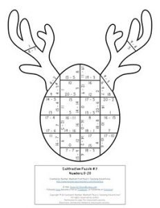 SUBTRACTION Reindeer Activities | Christmas Math Worksheet Alternatives ...