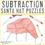 SUBTRACTION Santa Hat Puzzles - Christmas Mystery Math Picture Activity ...