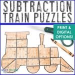SUBTRACTION Train Activity | Polar Express Math Games, Centers, or ...