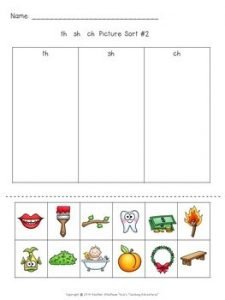 TH SH CH Picture Sort - Consonant Digraphs Worksheet - Letter Sounds ...