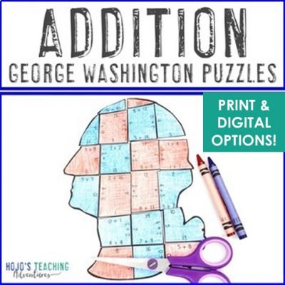 ADDITION President's Day Math Centers or Puzzles | Constitution Day ...