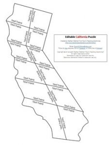 EDITABLE Puzzle for California Regions, Math, ELA, or OTHER Activities ...