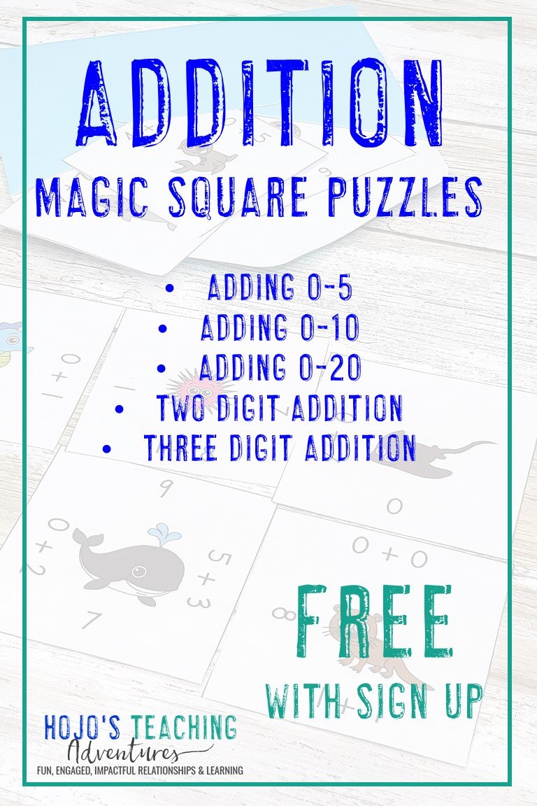 Print AND Digital Addition Math Puzzles - HoJo's Teaching Adventures, LLC