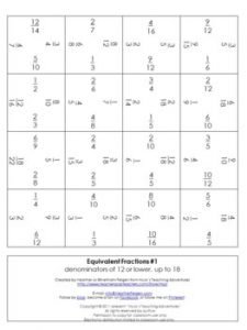 Equivalent Fractions Magic Square Puzzles - HoJo's Teaching Adventures, LLC