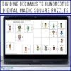 Dividing Decimals to Hundredths Magic Square Puzzles - HoJo's Teaching ...