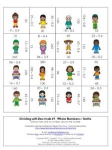 Dividing Decimals to Hundredths Magic Square Puzzles - HoJo's Teaching ...