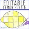 Editable Lemon Puzzle - HoJo's Teaching Adventures, LLC