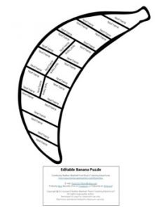 Editable Banana Puzzle - HoJo's Teaching Adventures, LLC
