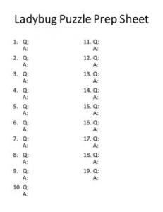 Editable Ladybug Puzzle - HoJo's Teaching Adventures, LLC