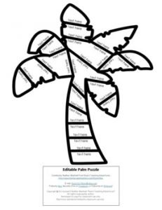 Editable Palm Tree Puzzle - HoJo's Teaching Adventures, LLC
