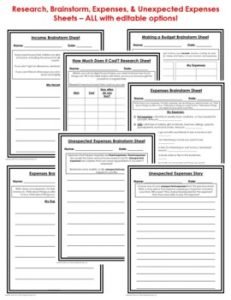 Making a Budget Real Life Math - HoJo's Teaching Adventures, LLC