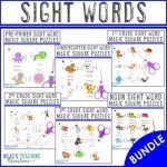 Noun Sight Word Magic Square Puzzles - HoJo's Teaching Adventures, LLC