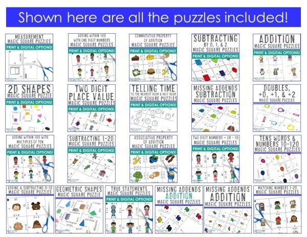Hands On 1st Grade Math Puzzles - HoJo's Teaching Adventures, LLC