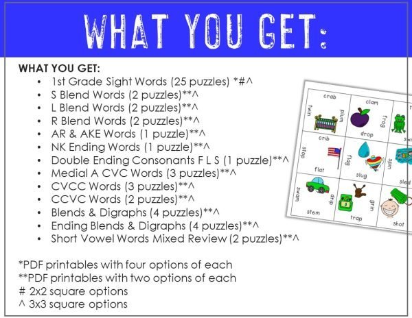 Hands-On 1st Grade Literacy Puzzles - HoJo's Teaching Adventures, LLC