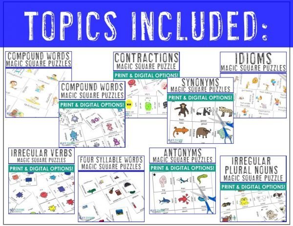 Hands-On Upper Elementary Literacy Puzzles - HoJo's Teaching Adventures ...