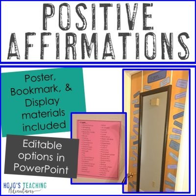 Positive Affirmations for Kids - HoJo's Teaching Adventures, LLC