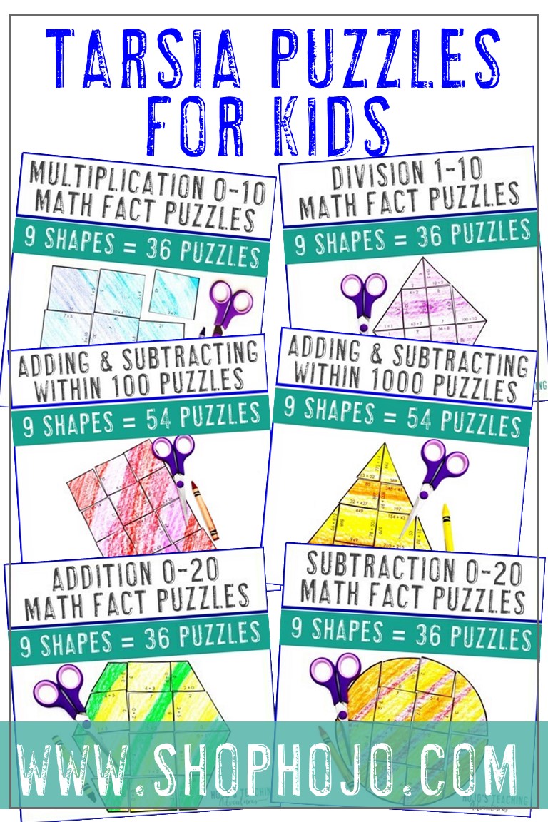 Tarsia Puzzles for Kids - HoJo's Teaching Adventures, LLC